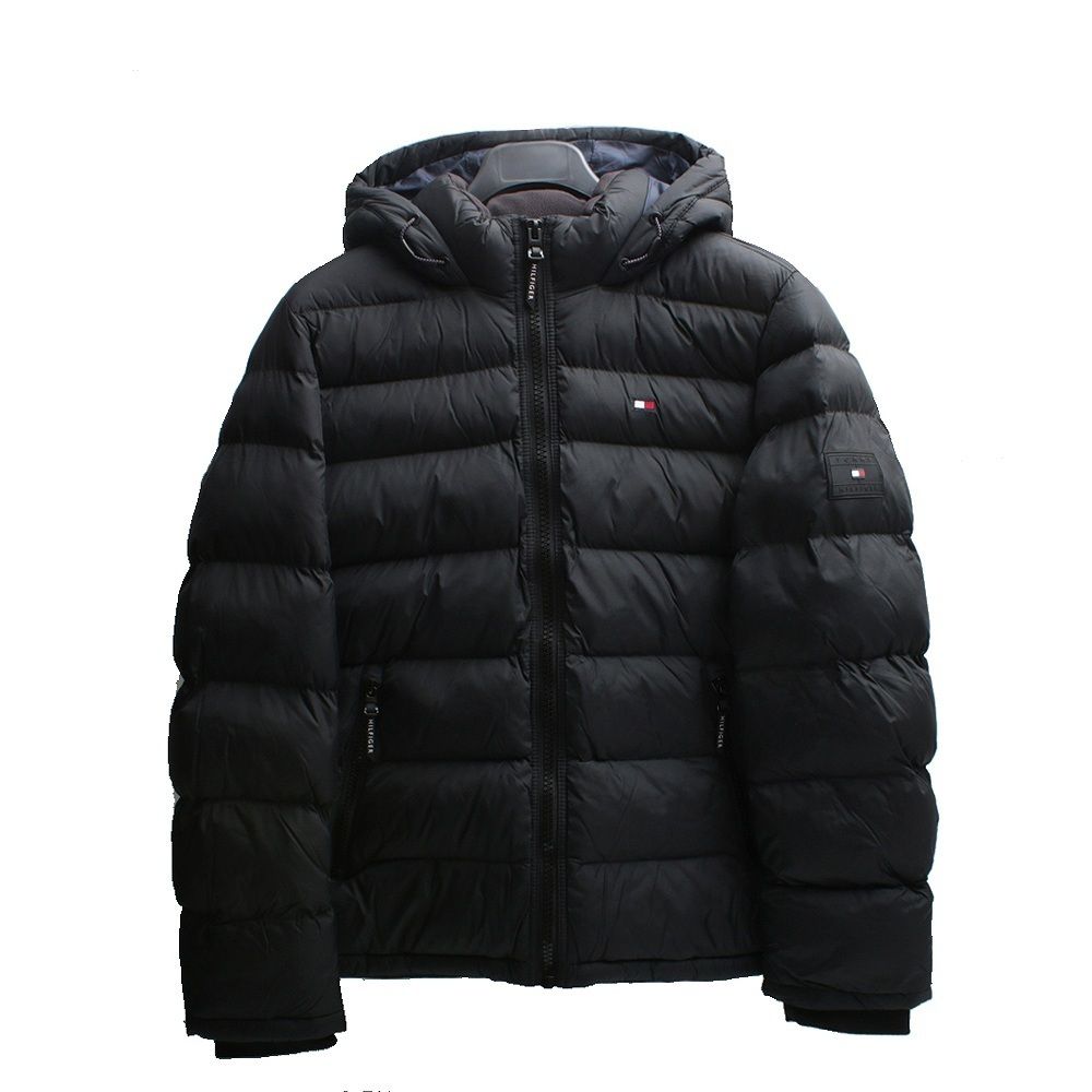 Black tommy hilfiger jacket store